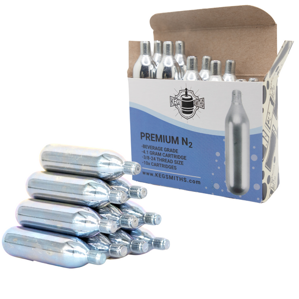 Nitrogen Threaded Beverage Grade Cartridges - 4.1 Gram